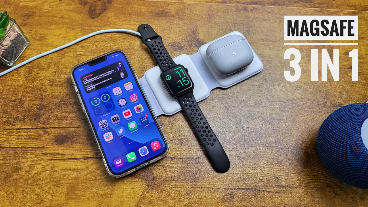 Zeera MegFold 3-in-1 MagSafe Charger - For iPhone 14 , Apple Watch & A