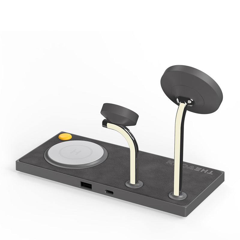 ZEERA x THEVOXN 5-in-1 Dual MagSafe Charger Stand for iPhone & AirPods ...